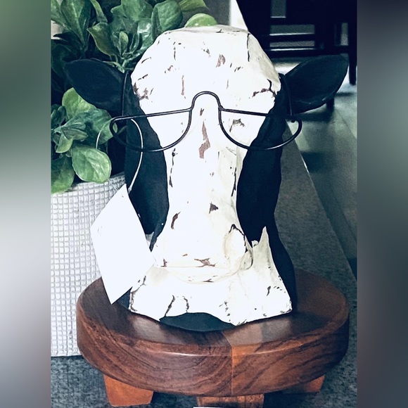Hobby Lobby | Other | Hobby Lobby Distressed Cow With Glasses Decor ...